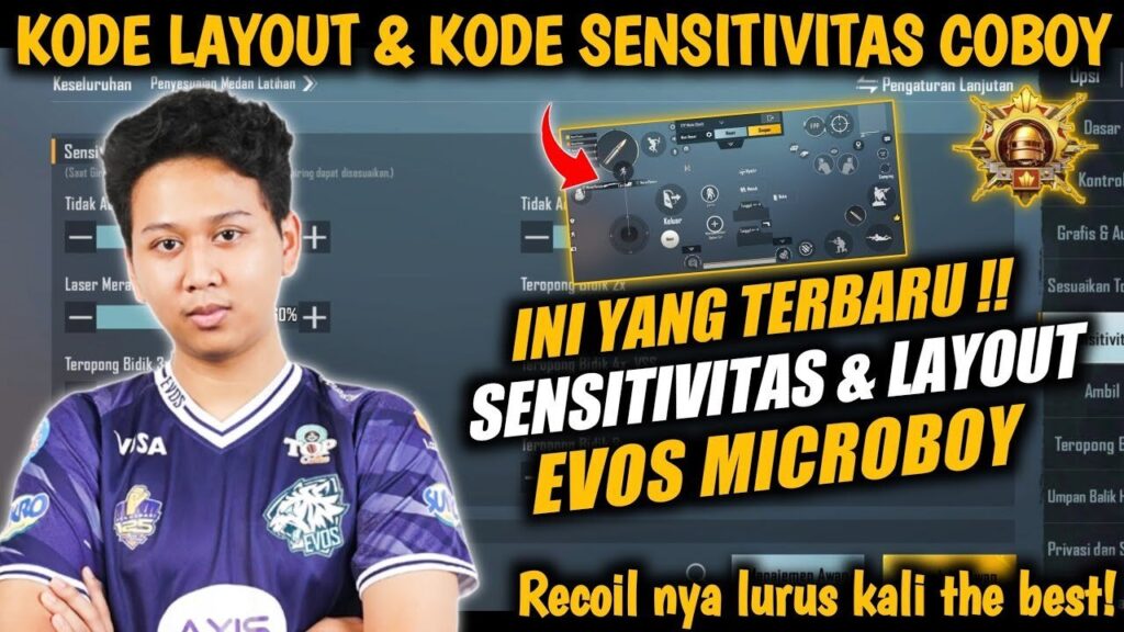 Sensitivitas dan Layout PUBG Microboy Terbaru