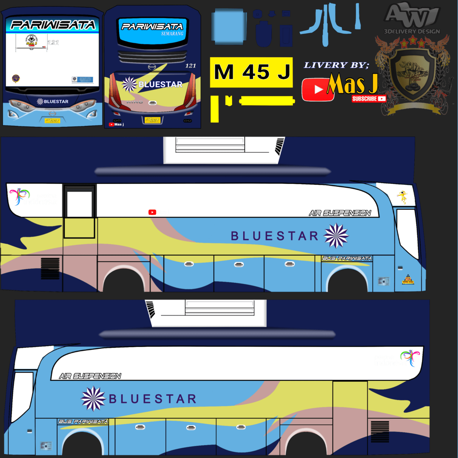 10+ Download Livery Bussid Blue Star