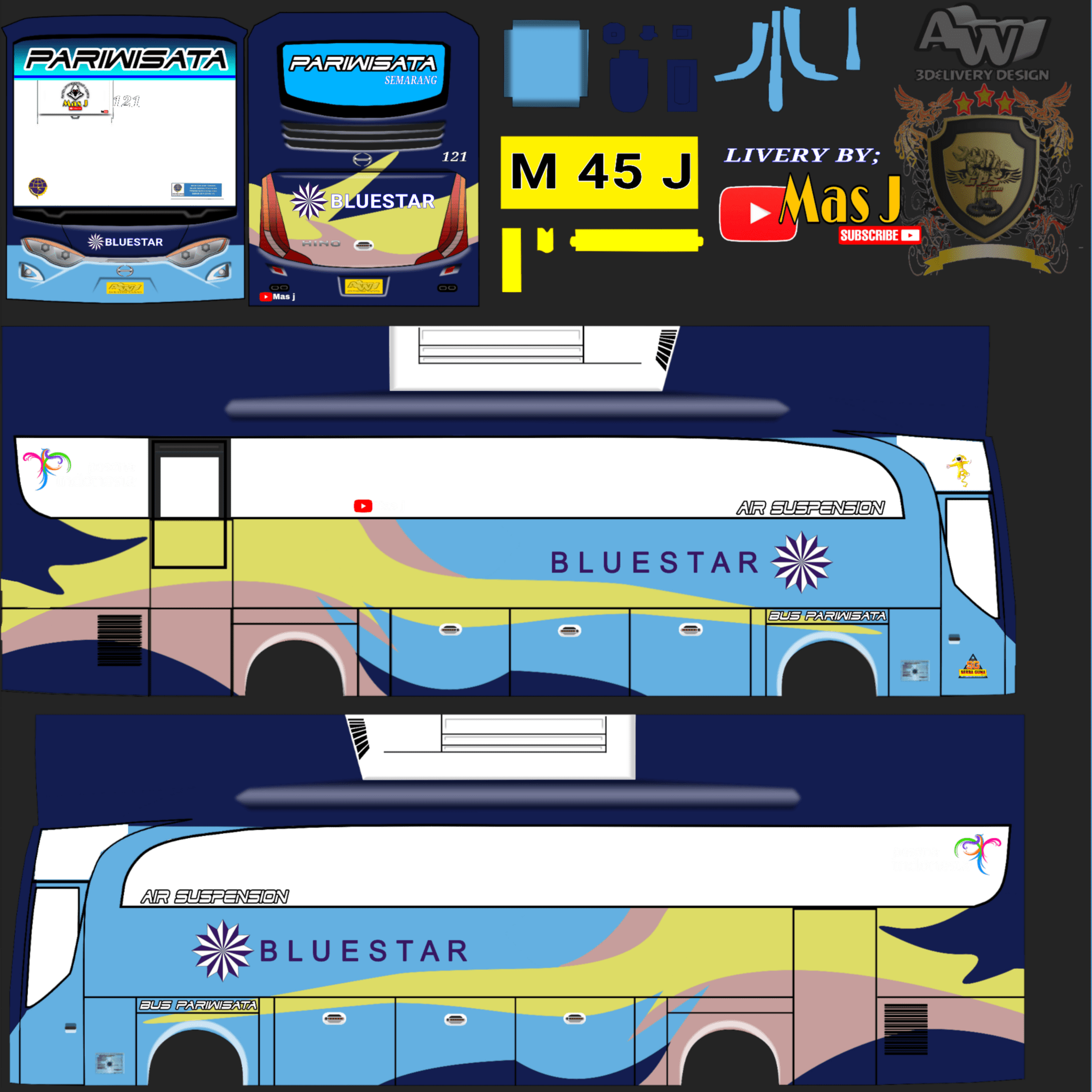 10+ Download Livery Bussid Blue Star