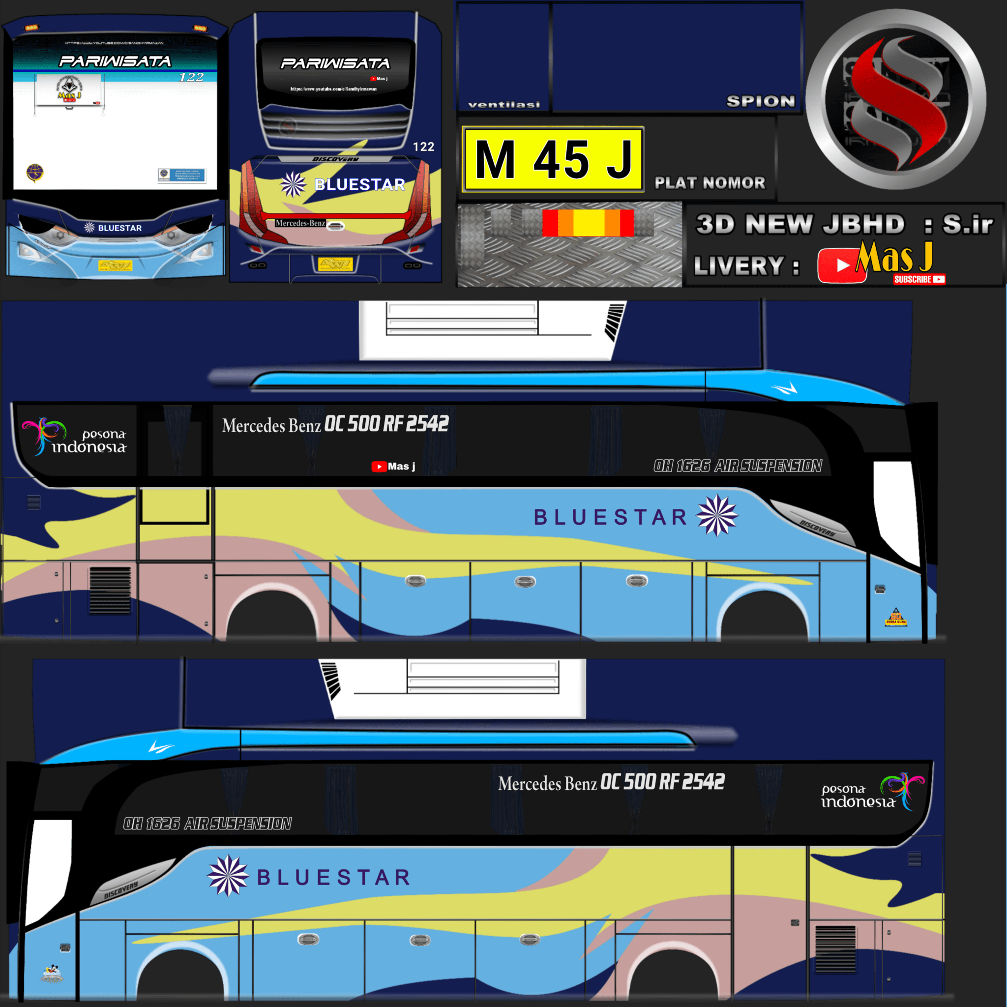 10+ Download Livery Bussid Blue Star