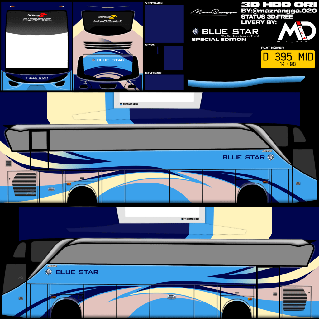 10+ Download Livery Bussid Blue Star