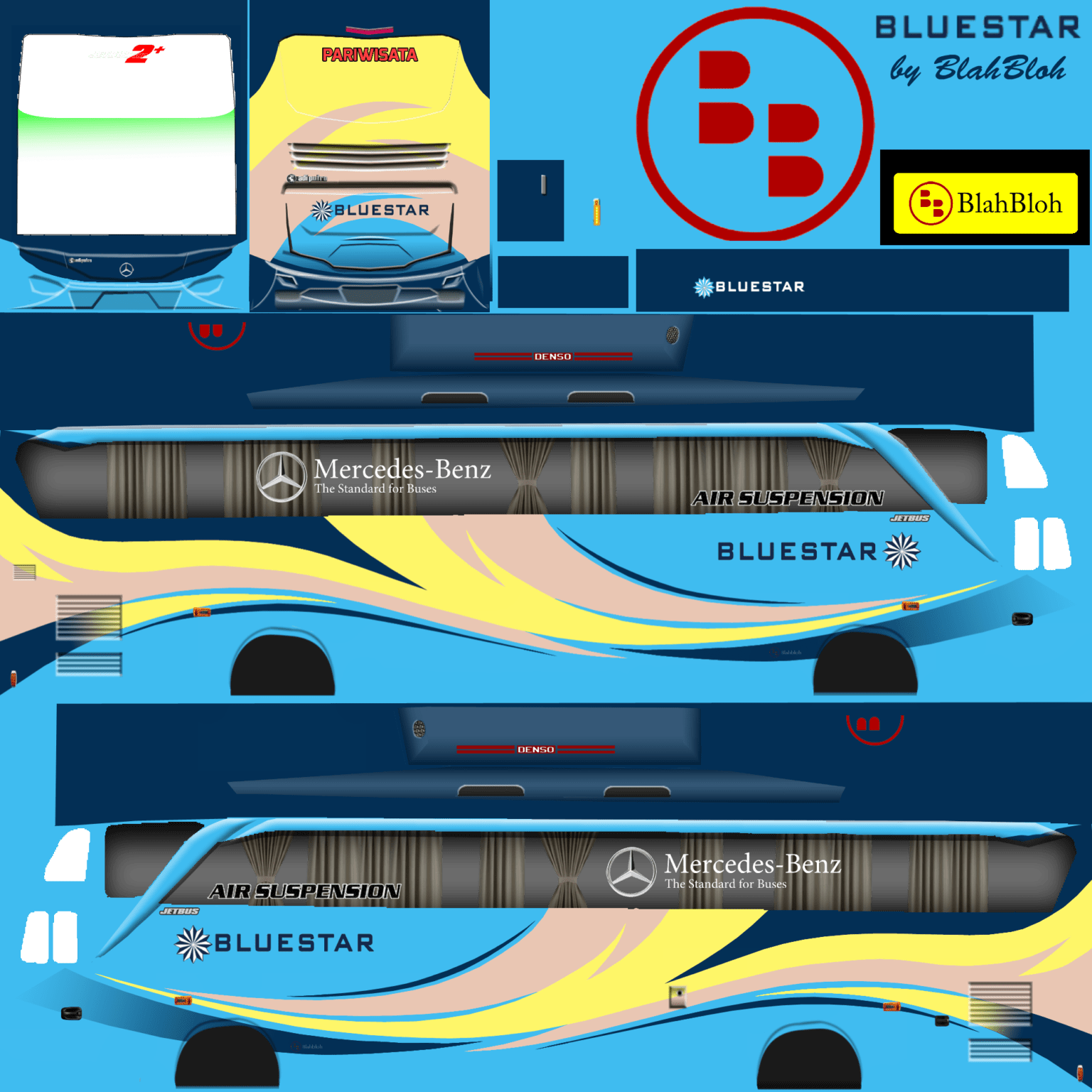 10+ Download Livery Bussid Blue Star