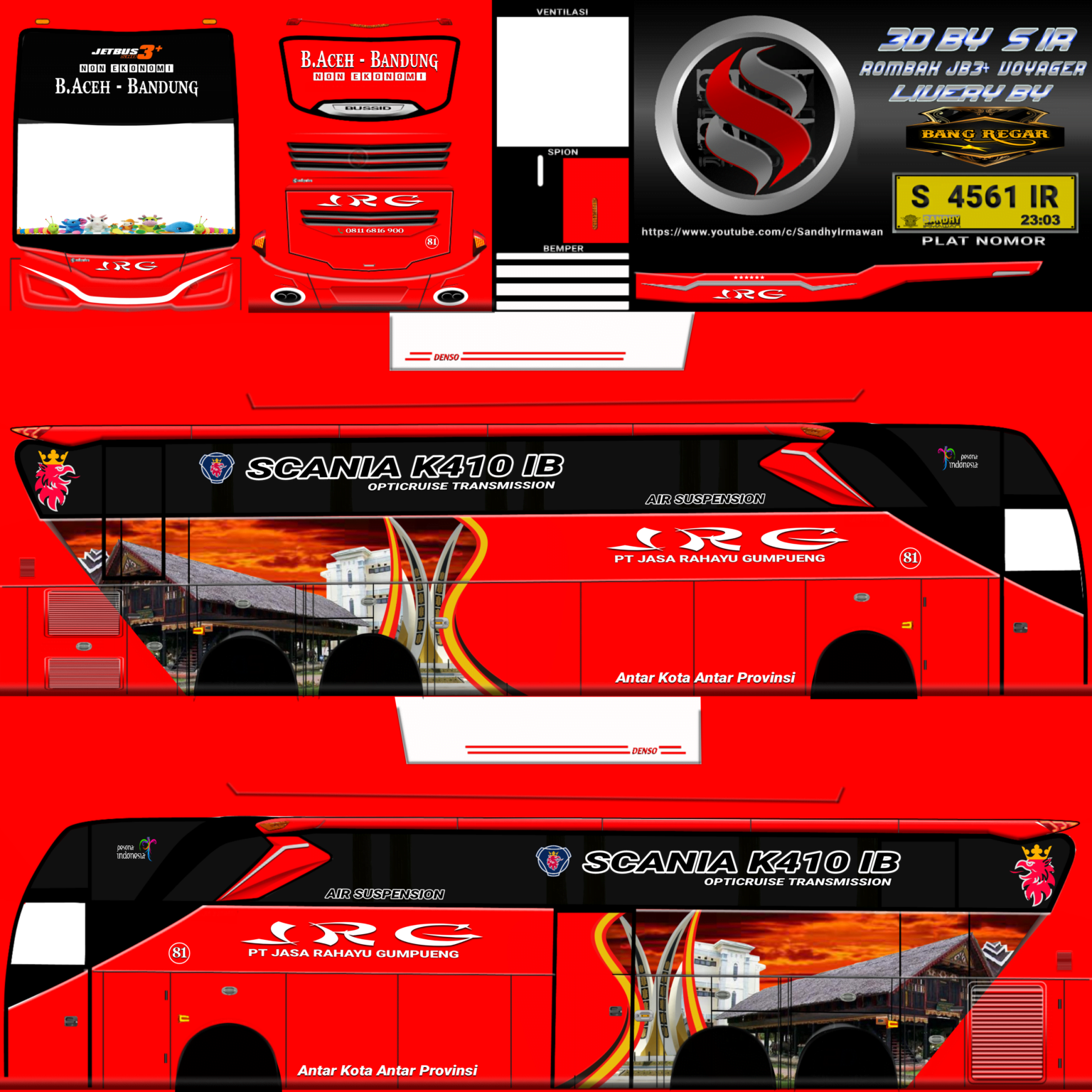 10+ Download Livery Bussid JRG ( Jasa Rahayu Gumpueng )