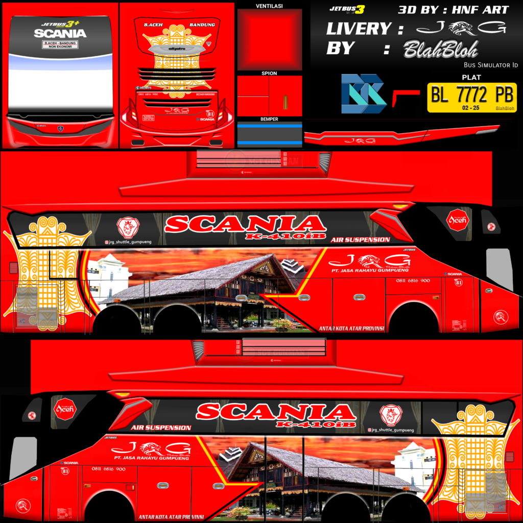 10+ Download Livery Bussid JRG ( Jasa Rahayu Gumpueng )