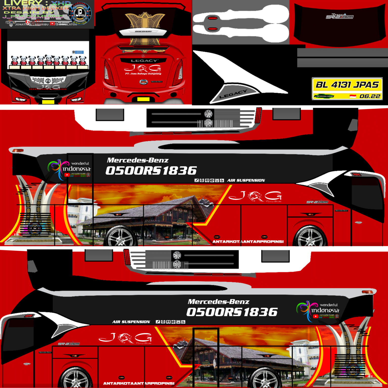 10+ Download Livery Bussid JRG ( Jasa Rahayu Gumpueng )