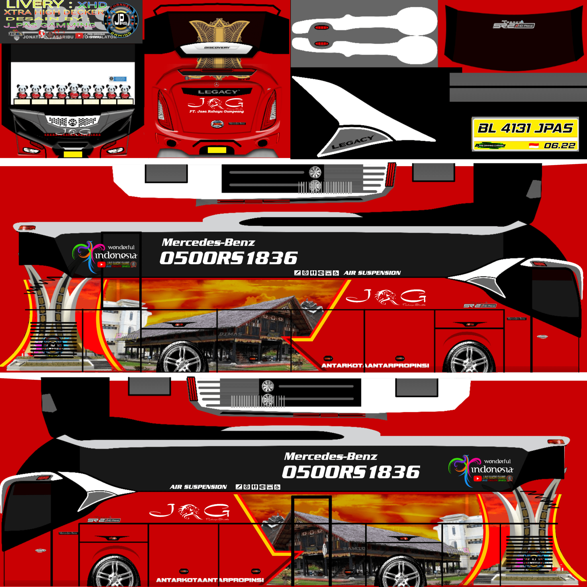 10+ Download Livery Bussid JRG ( Jasa Rahayu Gumpueng )