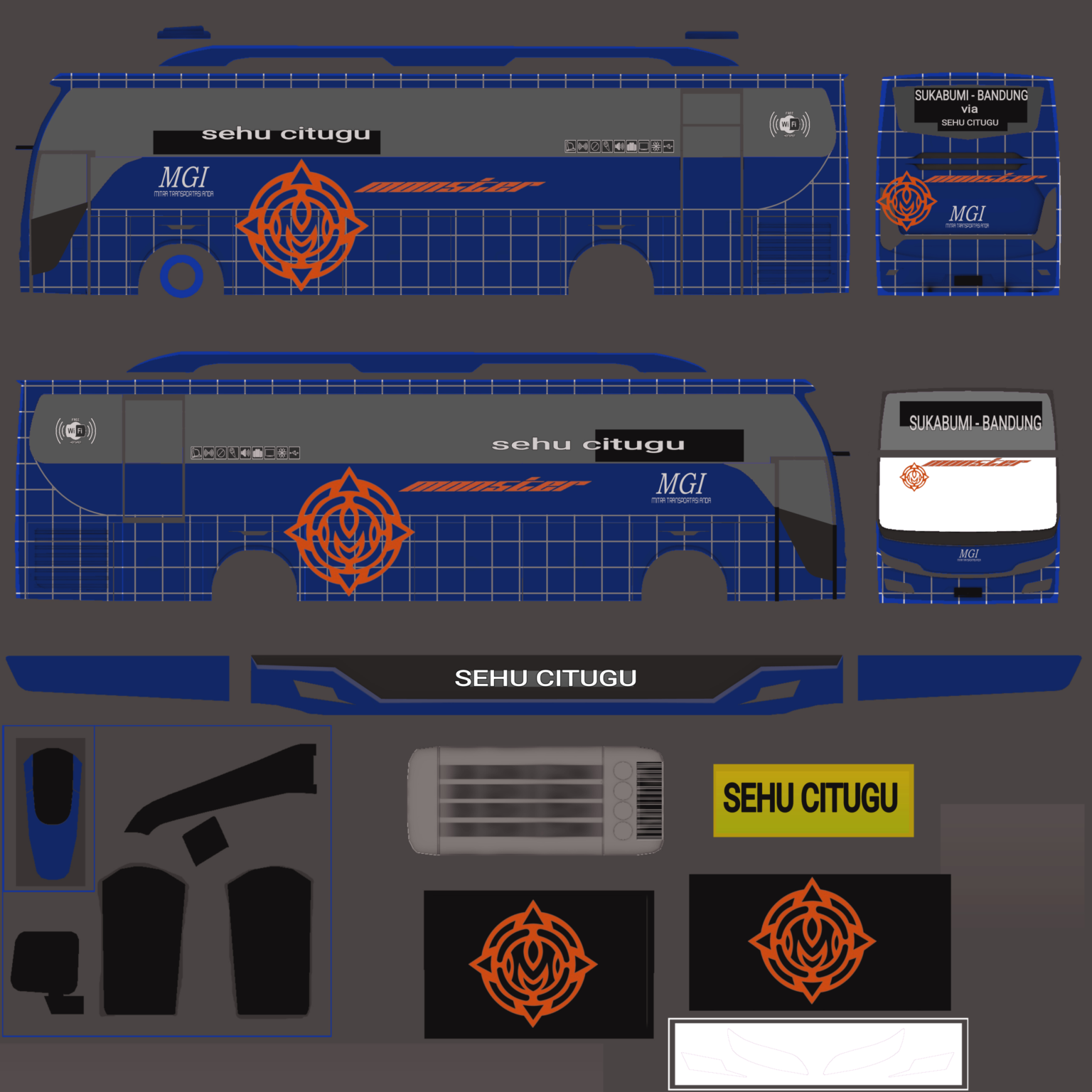 10+ Download Livery Bussid MGI ( Maya Gapura Intan )