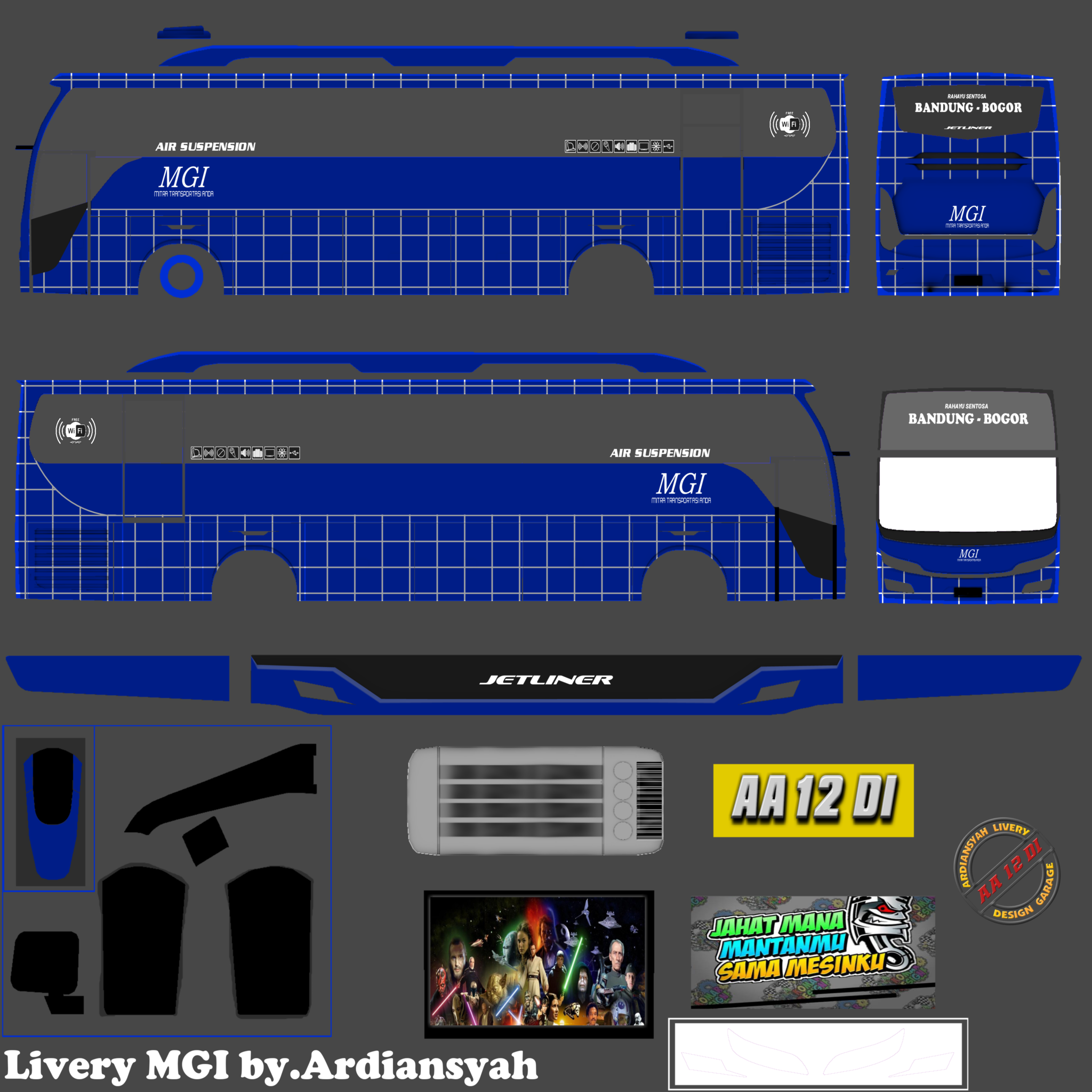 10+ Download Livery Bussid MGI ( Maya Gapura Intan )